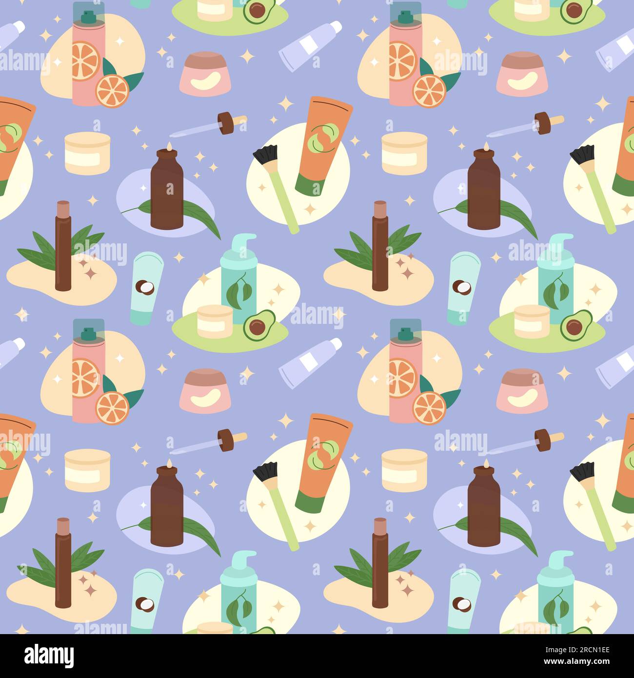 Skin care products seamless pattern. Skincare repeat background ...