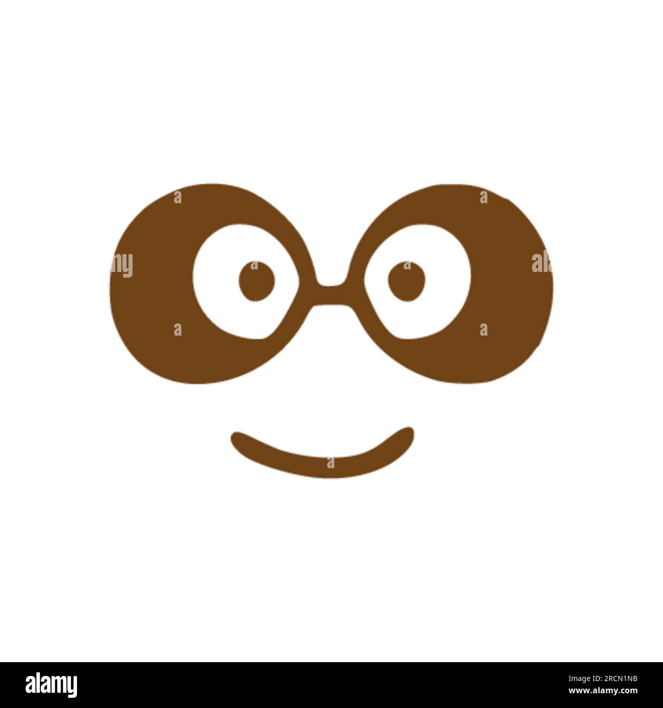 Fancy happy face doodle icon. Emoticon in hand drawn style isolated on ...