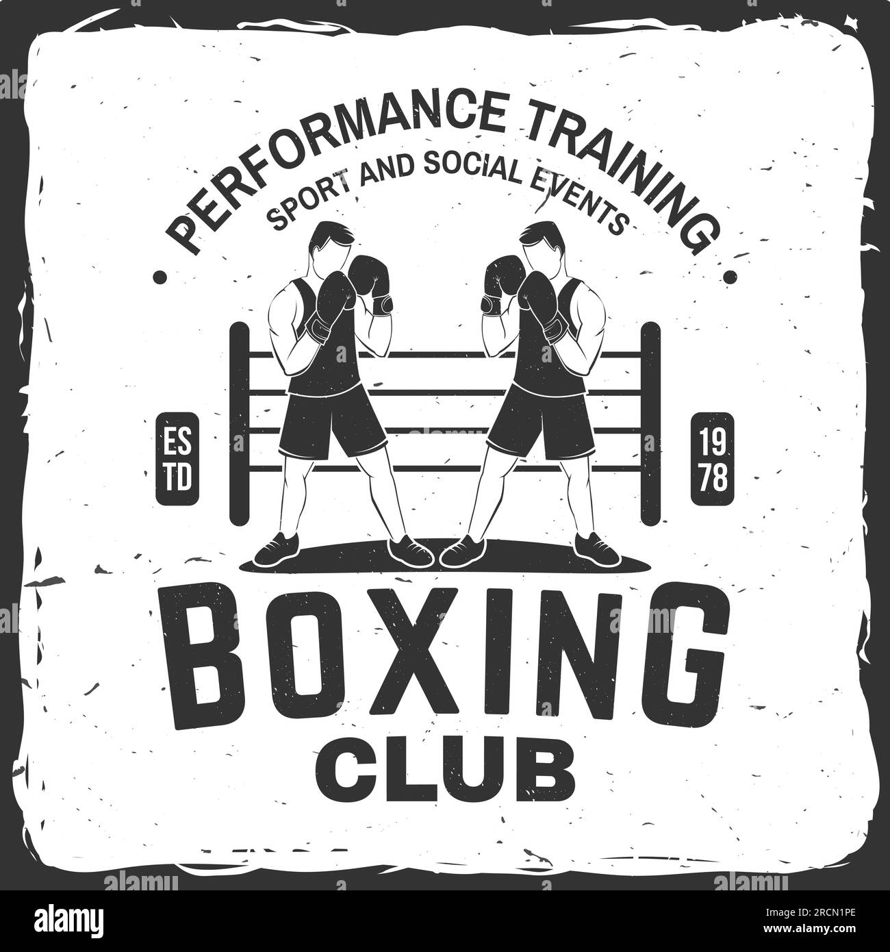 Boxing club badge, logo design. Vector illustration. For Boxing sport ...