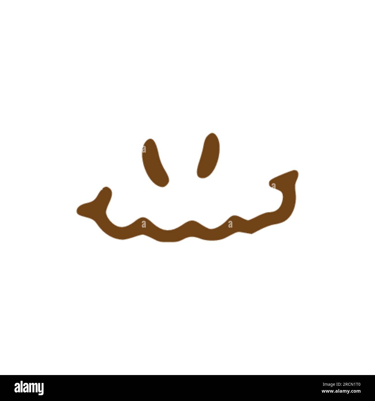 Angry face doodle icon. Emoticon in hand drawn style isolated on white ...