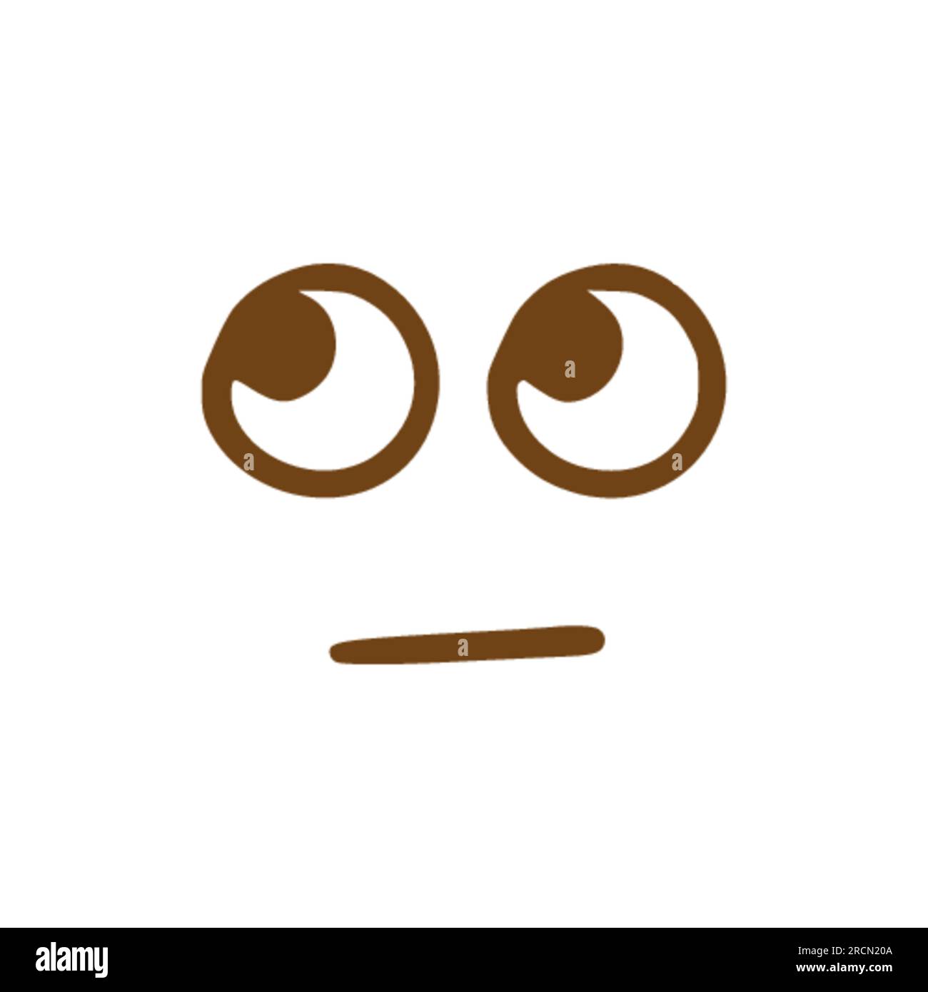 Upset face doodle icon. Emoticon in hand drawn style isolated on white ...