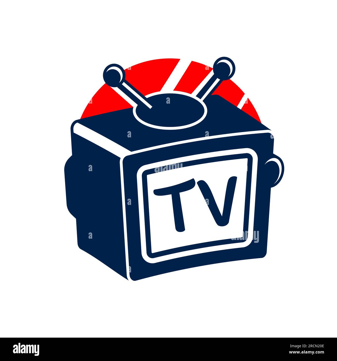 TV or Television icon logo design template illustration Stock Vector ...