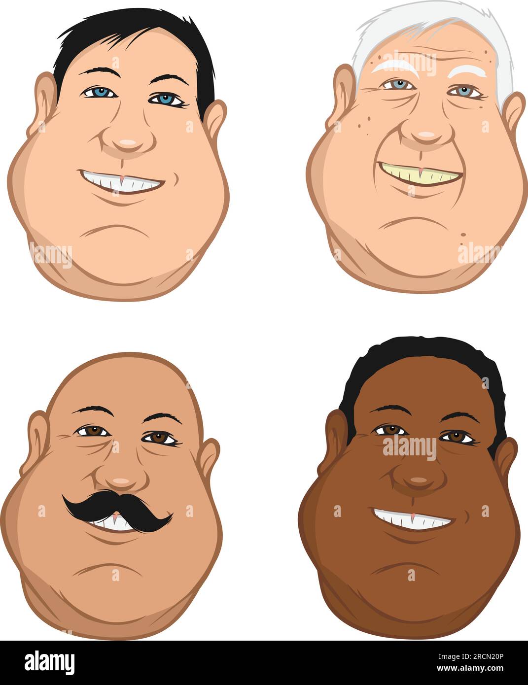 Fat heads Stock Vector Images - Alamy