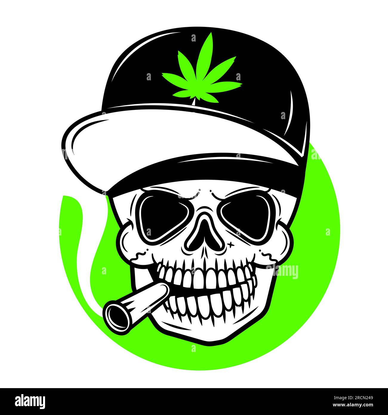 Cannabis bud weed line Stock Vector Images - Alamy