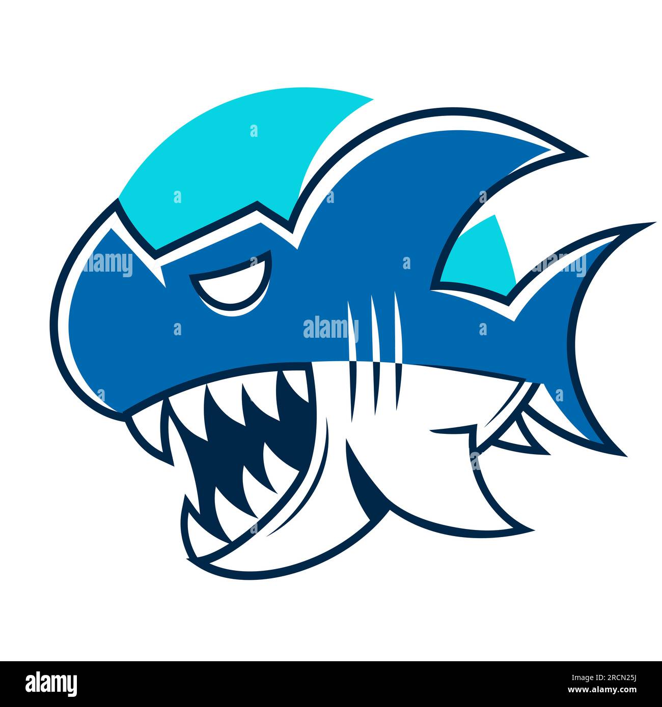 mascot shark electronic sport game vector logo design Stock Vector ...