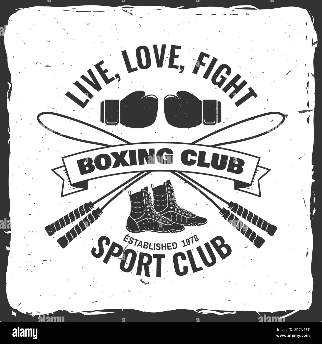 Boxing club badge, logo design. Vector illustration. For Boxing sport ...