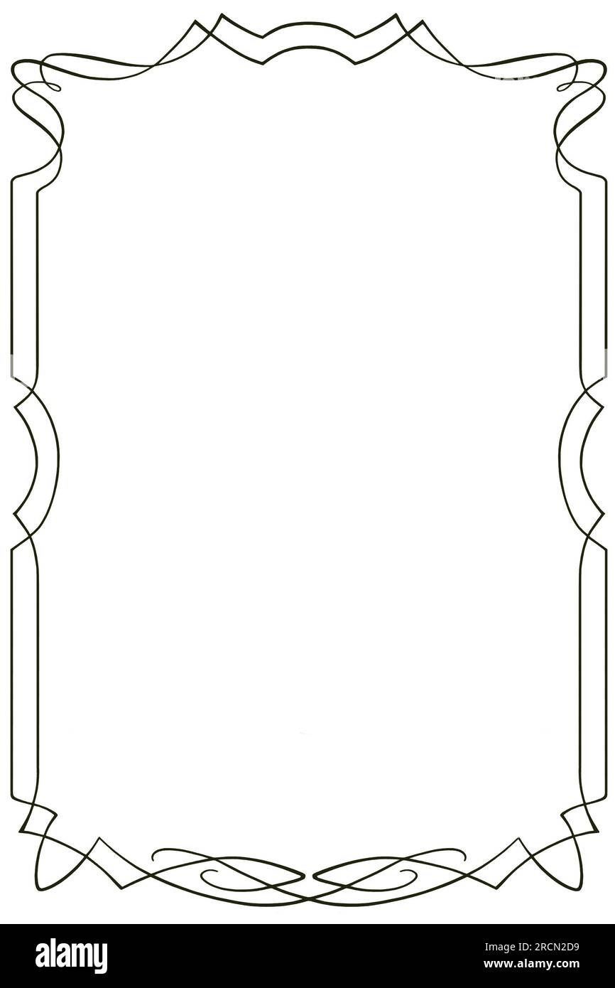 Blank Empty Isolated Black Grunge Vintage Art Nouveau Book Vignette ...