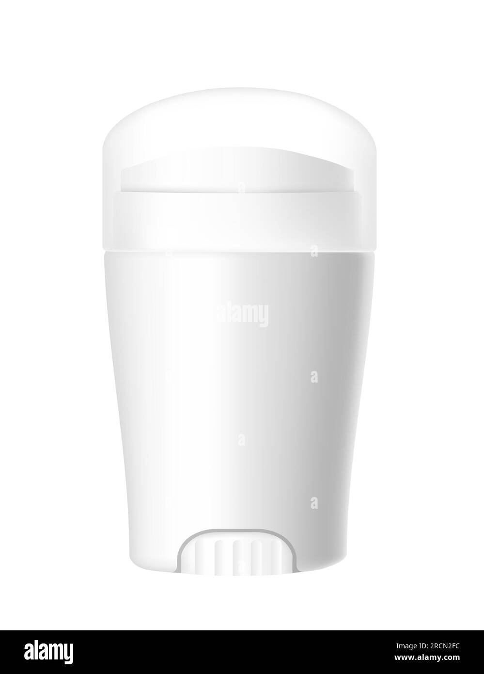 Blank template of roll on antiperspirant deodorant plastic package of ...