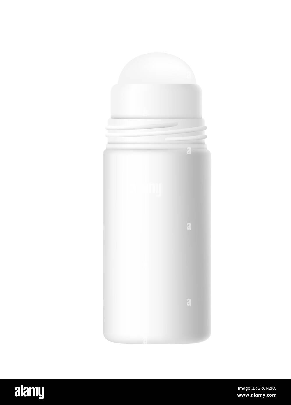 Blank template of roll on antiperspirant deodorant plastic package of ...