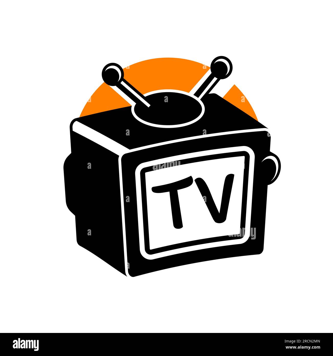 Media company logo or film production studio or audio-visual studio ...