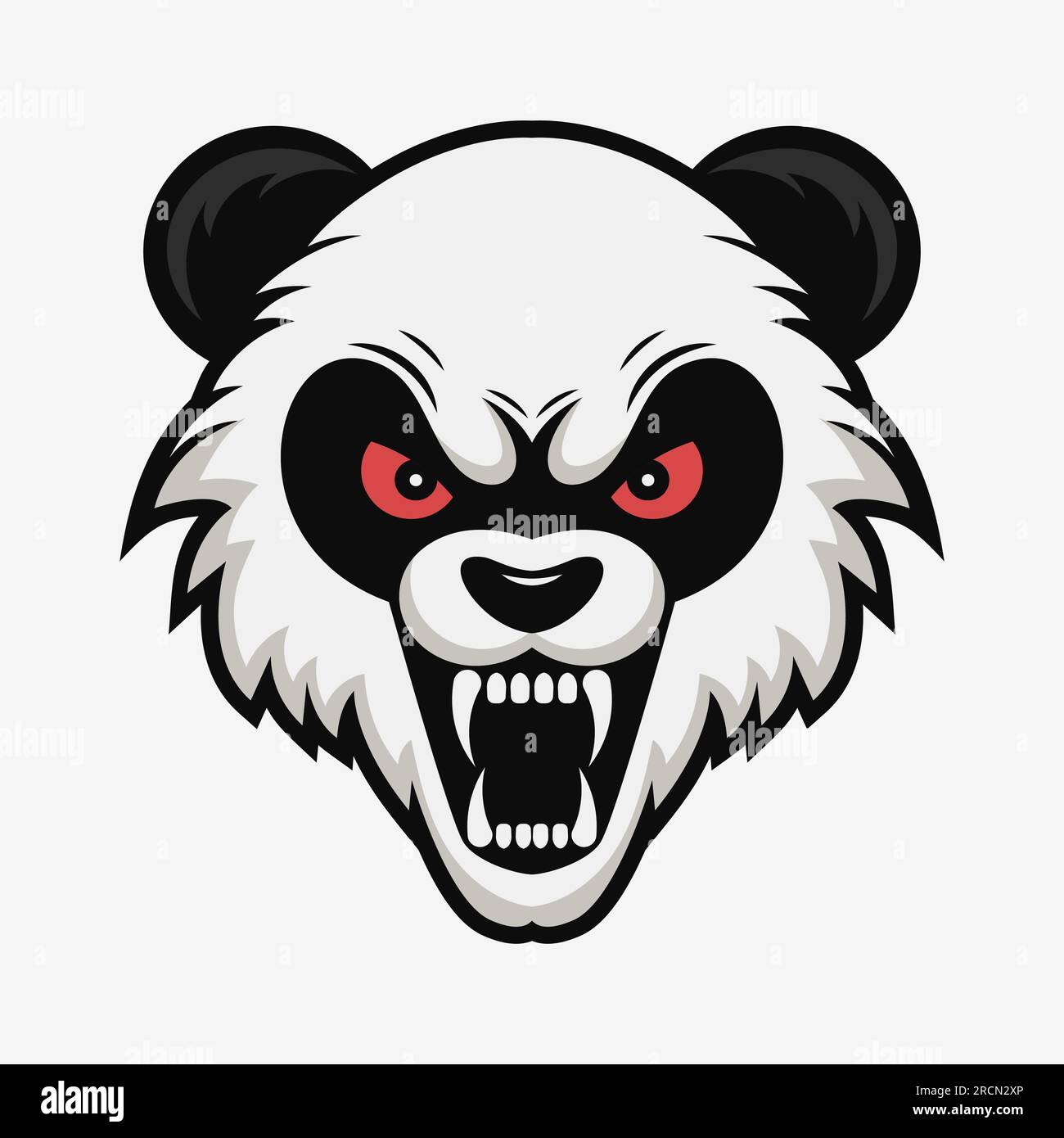 Angry Panda Logo Awesome Angry Panda Logo Design Royalty Free Vector