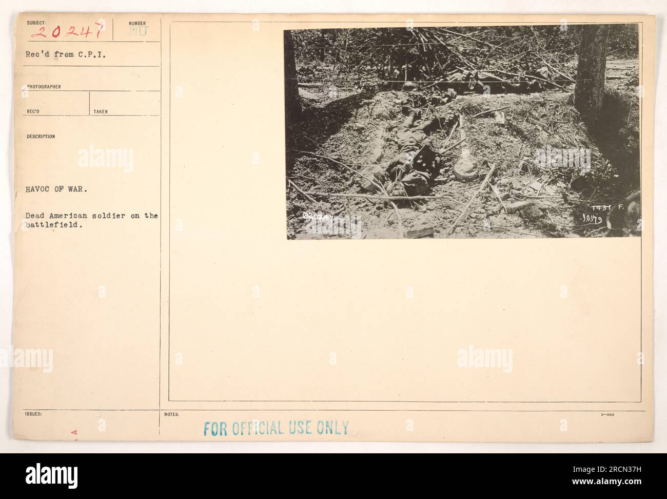 "Image depicting the aftermath of war, with a deceased American soldier ...