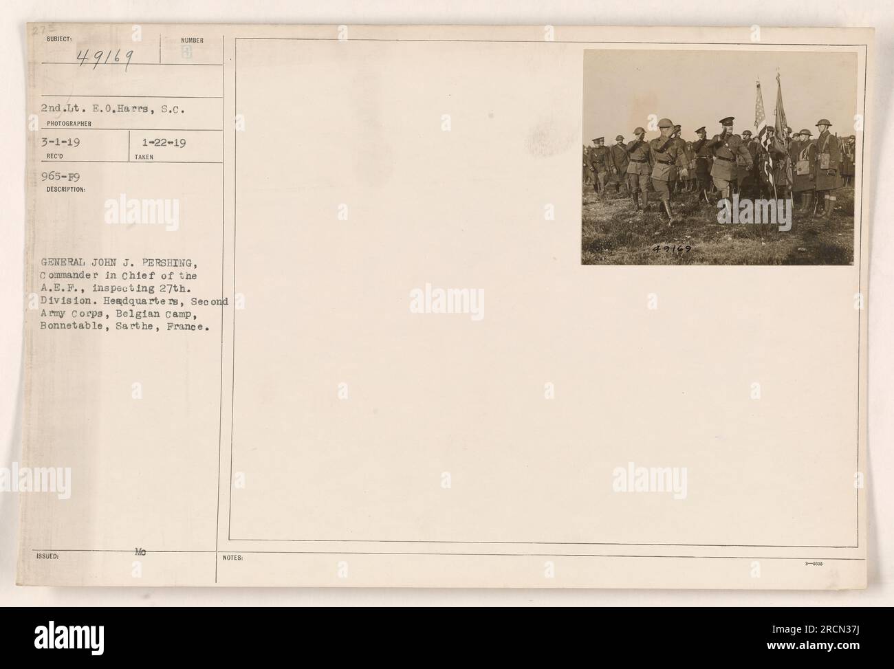 General John J. Pershing, the Commander in Chief of the A.E.F., is ...