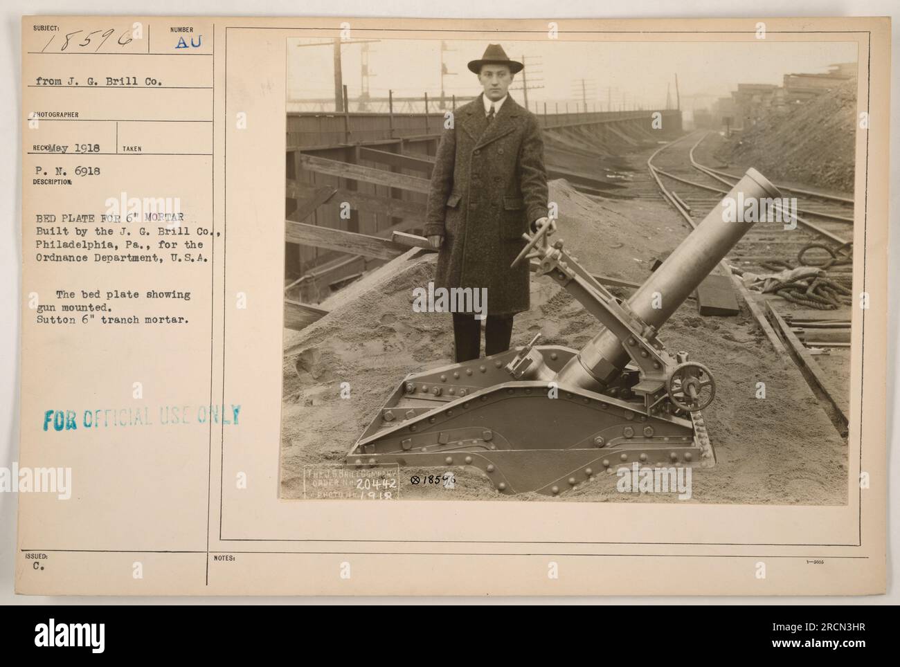 Image 111-SC-18596 shows the bed plate for a 6" mortar built by the J ...
