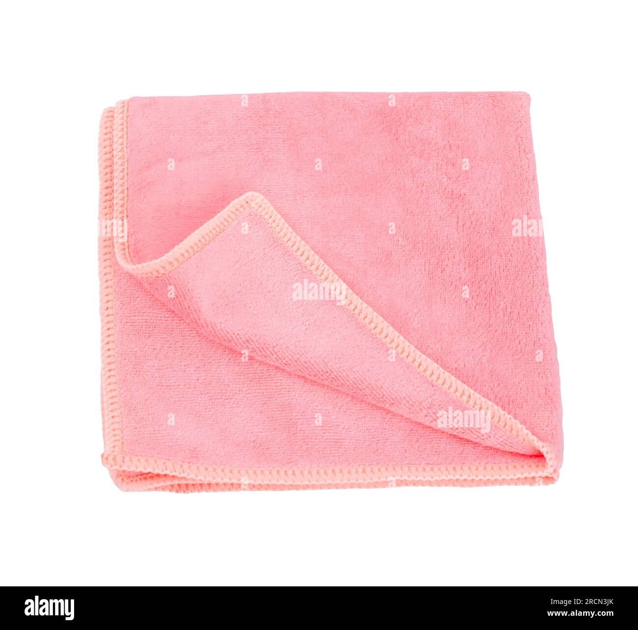 Pink Microfiber Towel isolated on white background, Save clipping path ...