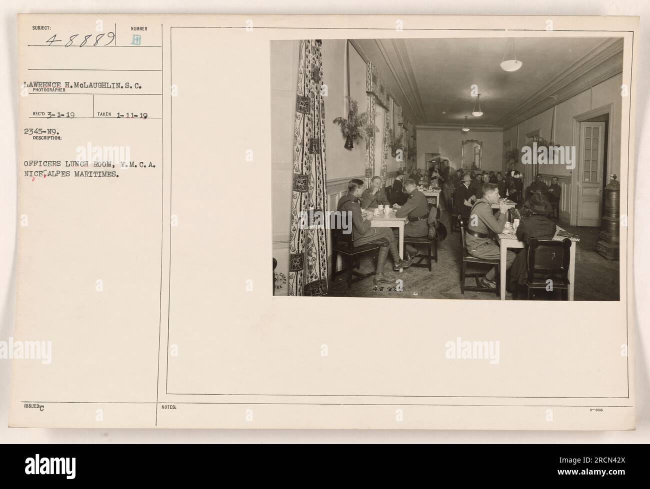 Image shows a group of officers enjoying their meal in the Officers ...