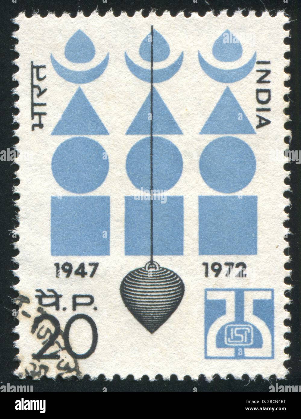 INDIA - CIRCA 1972: stamp printed by India, shows Plumb Line and ...