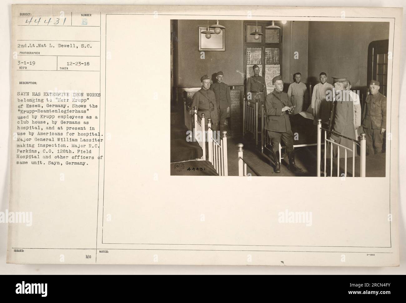 Major General William Lassiter and other officers of the 128th Field ...