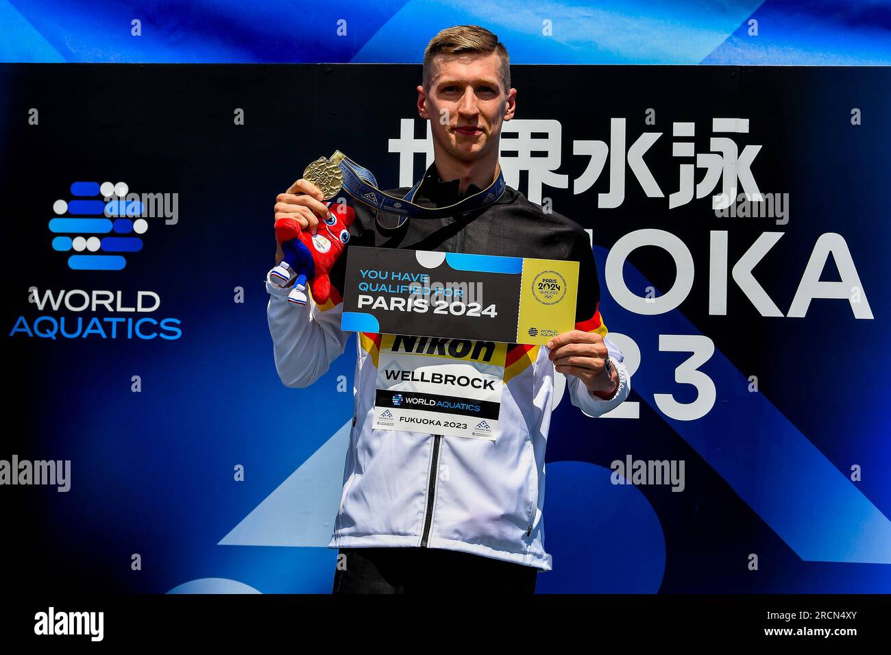 Fukuoka, Japan. 16th July, 2023. Florian Wellbrock of Germany ...