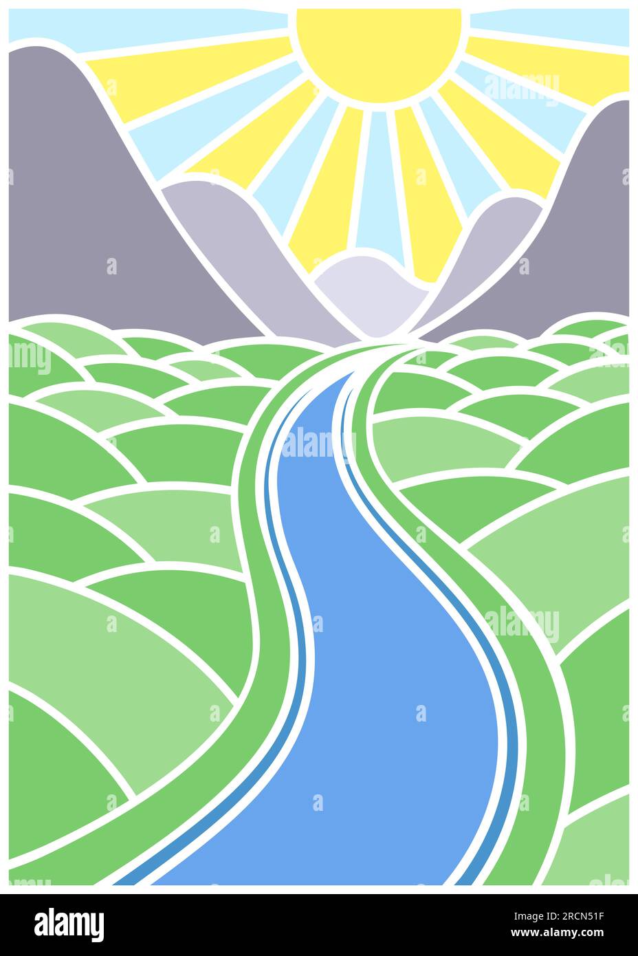 Hilly foothills Stock Vector Images - Alamy