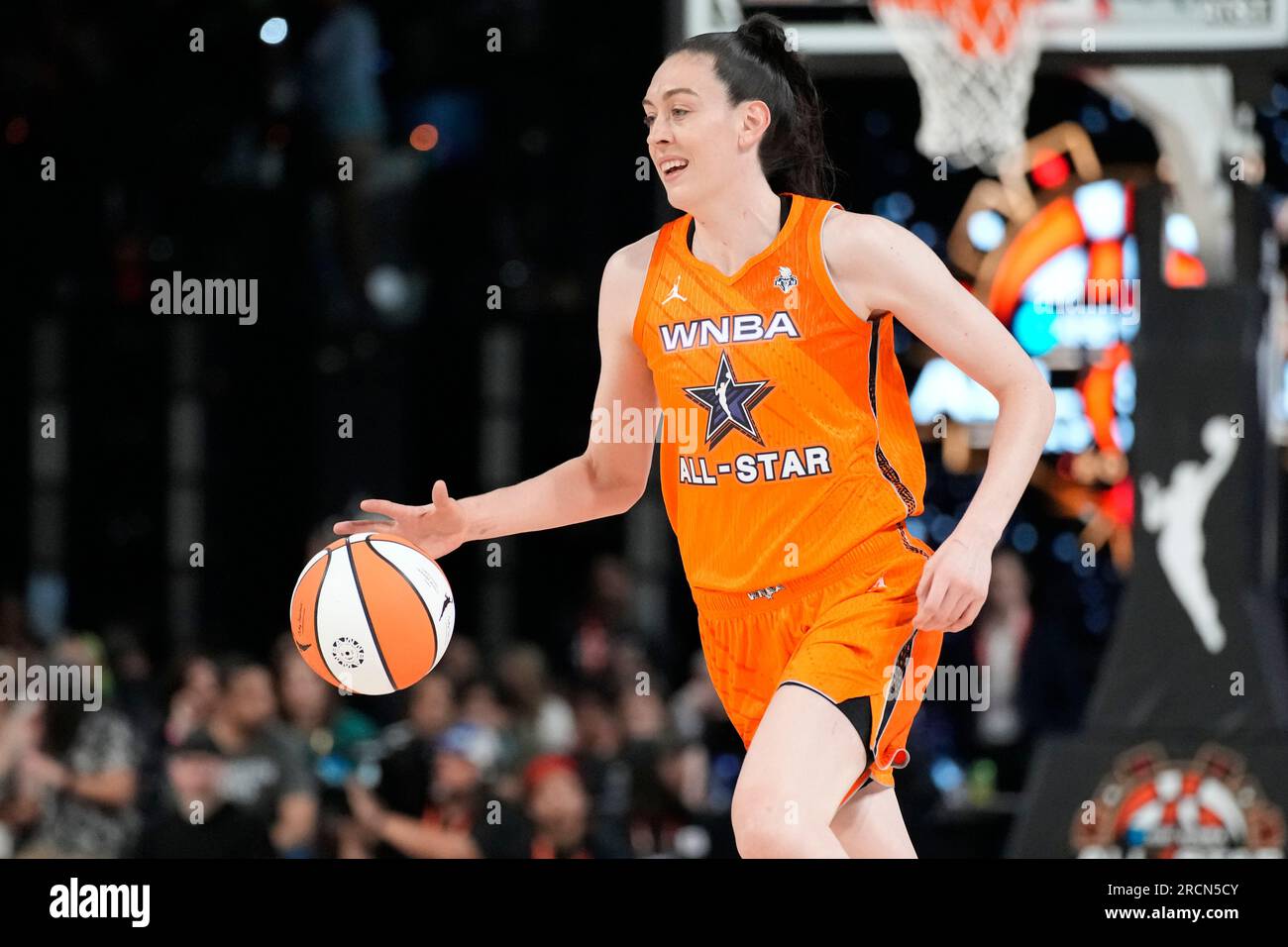 New York Liberty's Breanna Stewart, of Team Stewart, plays against Team ...