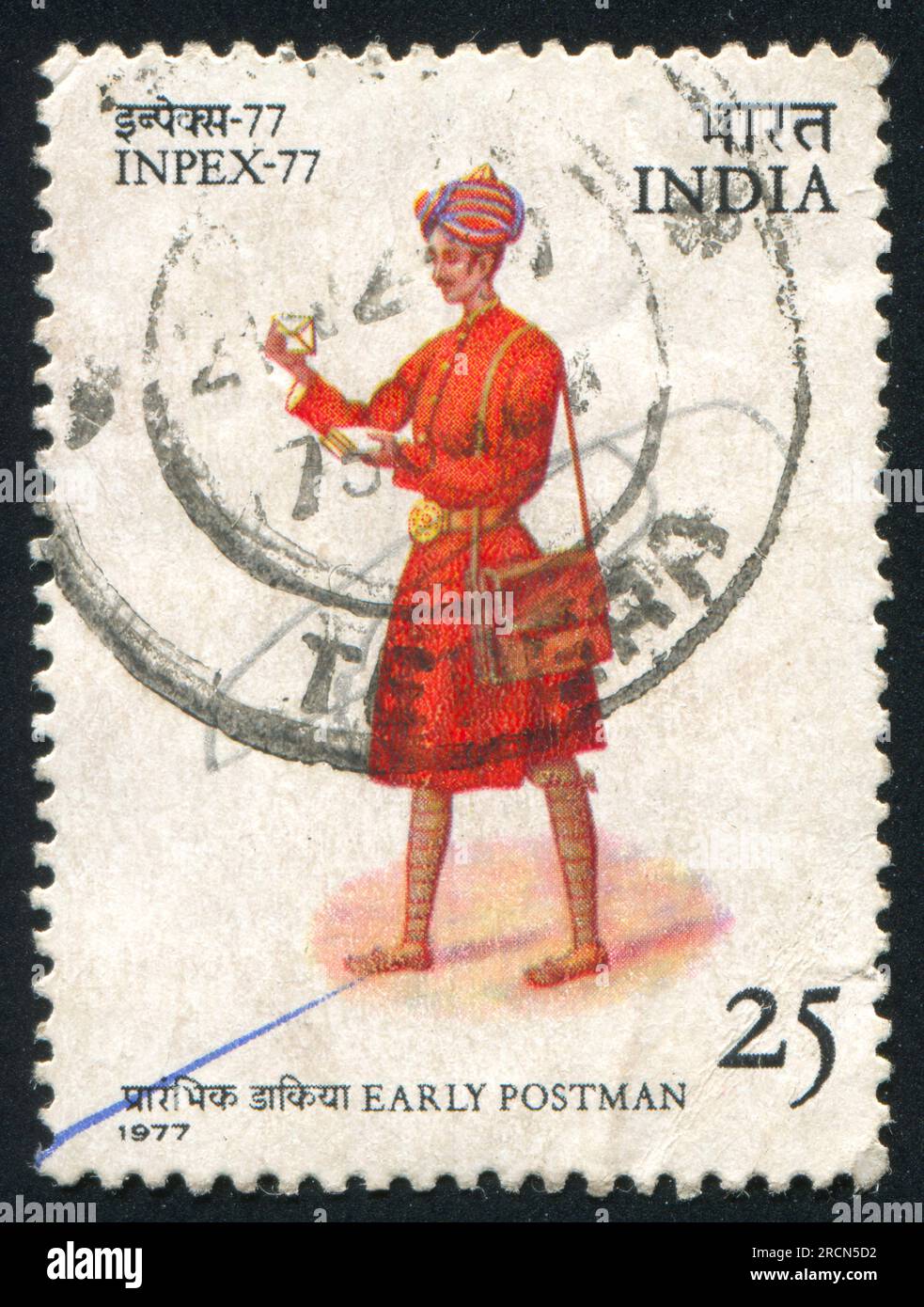 India postman hi-res stock photography and images - Alamy
