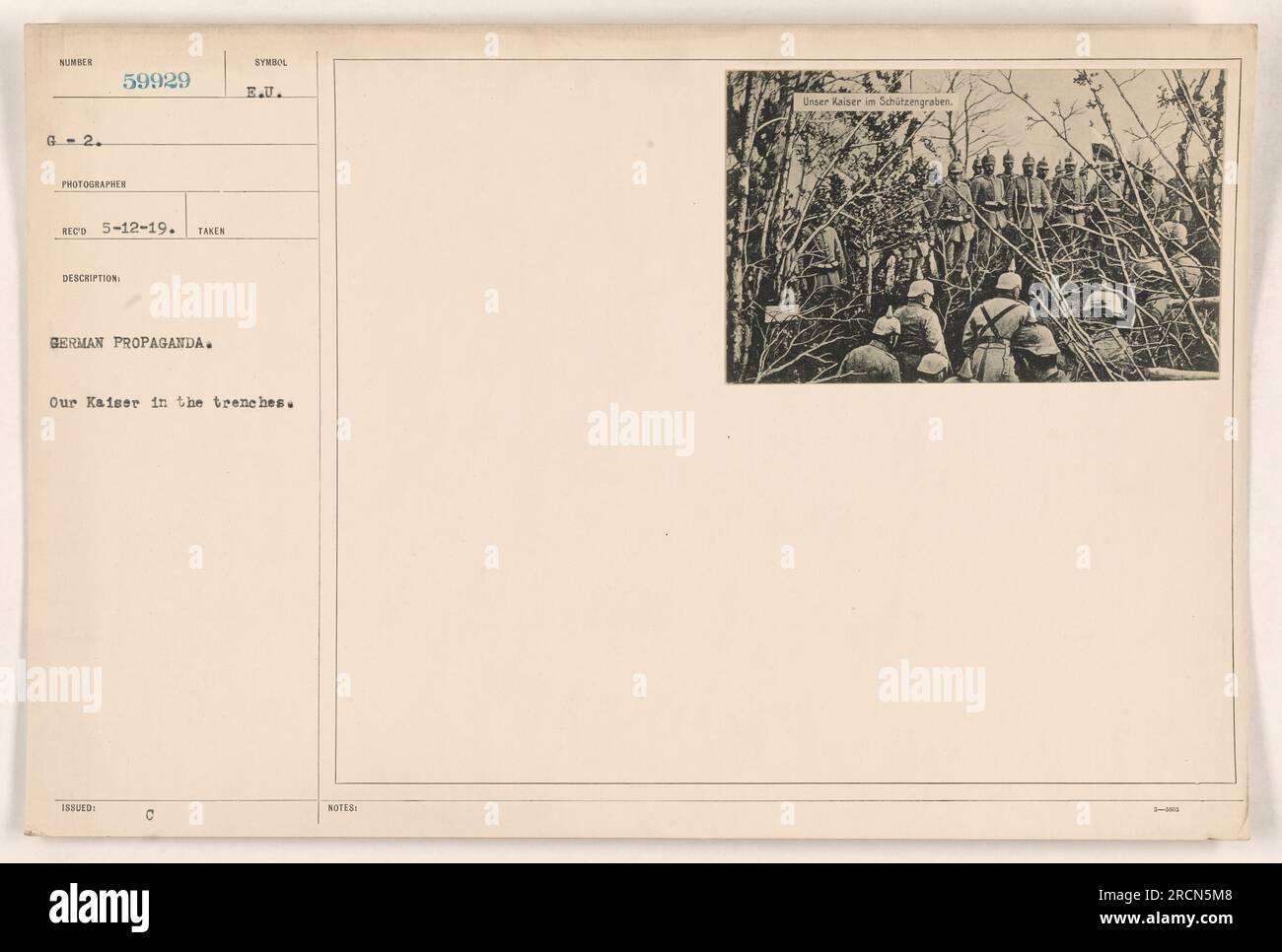 Image of German propaganda during World War I, showcasing their Kaiser ...