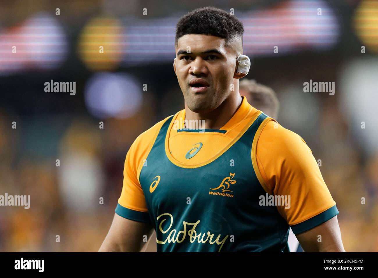 Sydney, Australia. 15th July, 2023. Jordan Uelese of Australia looks on ...