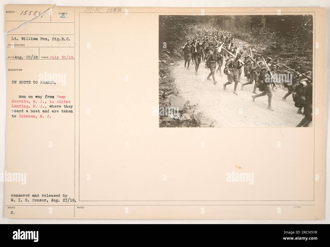 Soldiers en route from Camp Merritt, N.J., to Alpine Landing, N.J ...