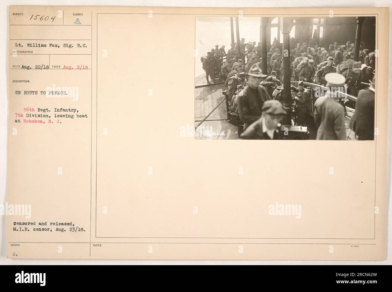 "Image shows Lt. William Fox, of the Signal Reserve Corps, on his way ...