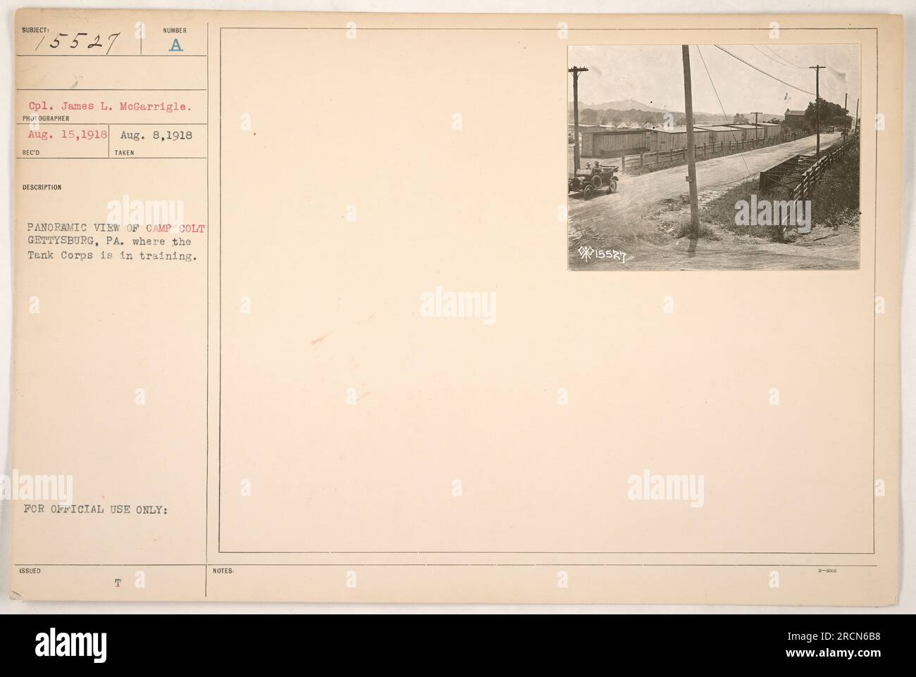 Cpl. James L. McGarrigle captured a panoramic view of Camp Colt in ...