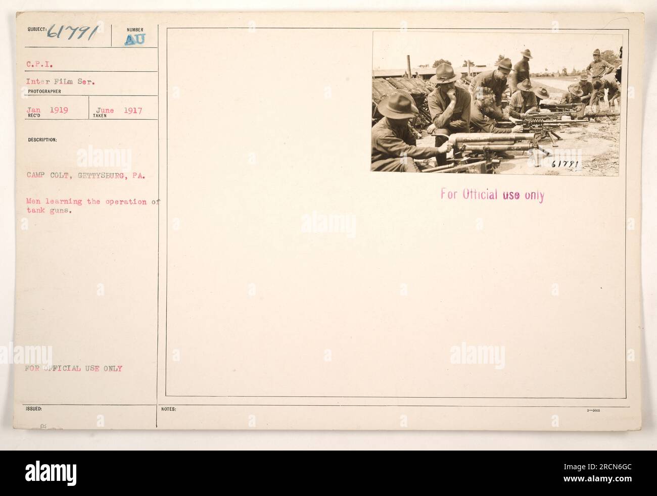 Soldiers at Camp Colt in Gettysburg, PA, are being trained on how to ...