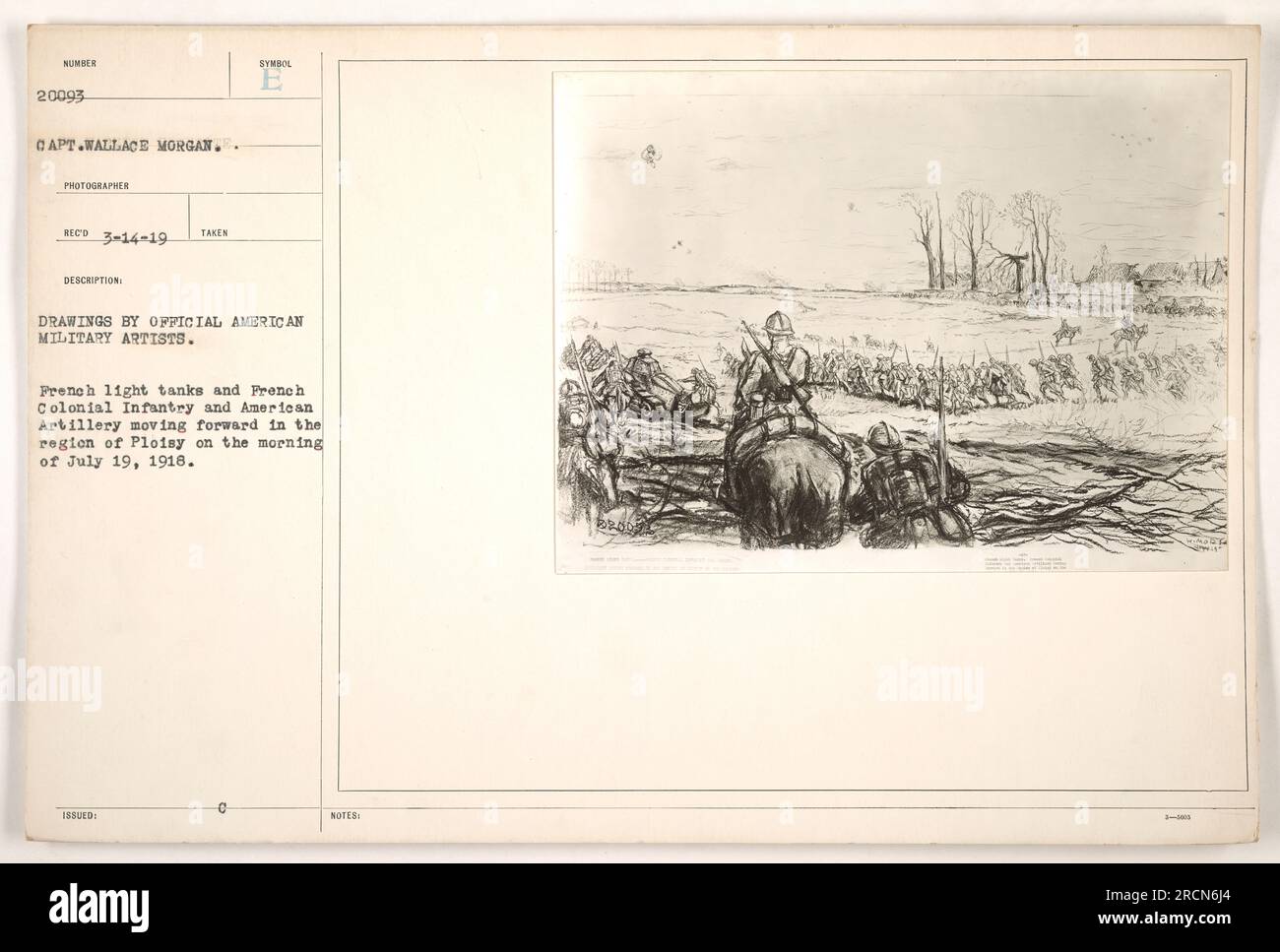 French light tanks, accompanied by French Colonial Infantry and ...