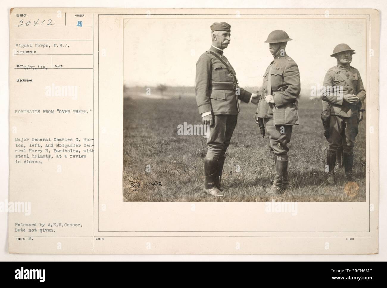 Major General Charles G. Morton and Brigadier General Harry H ...