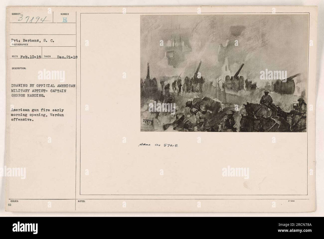 terproof copy. American soldier Pvt. Berhens, S. C., as drawn by ...