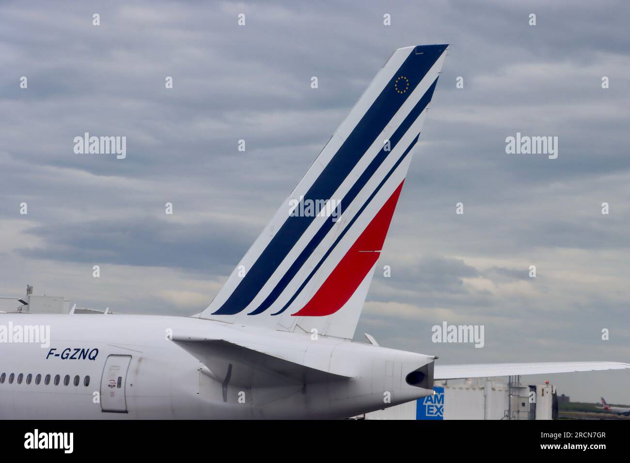 Air France plane at gate, JFK airport in New York, June 4th 2023 Stock ...