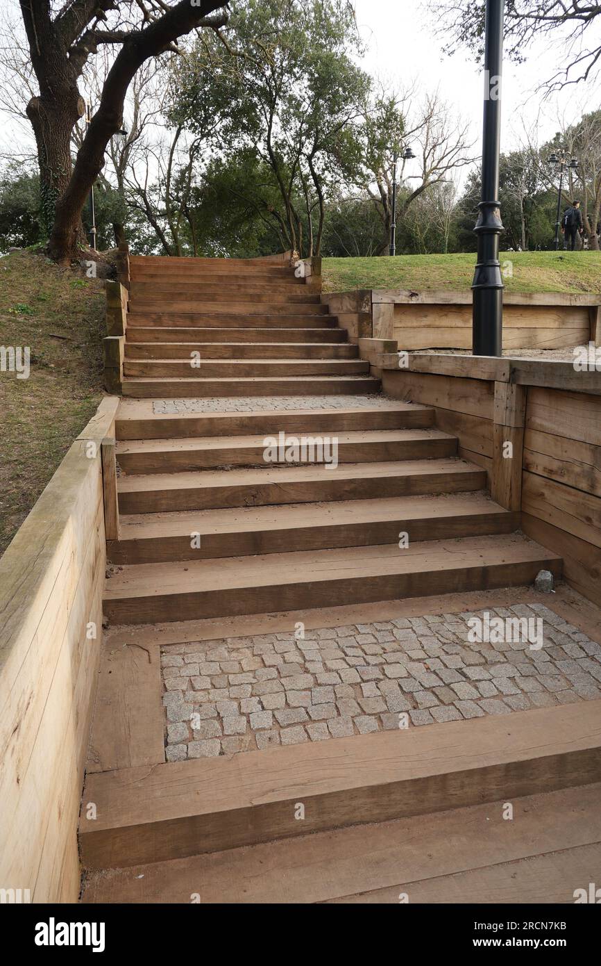 Large stairs stairway staircase in public city park in istanbul Stock ...