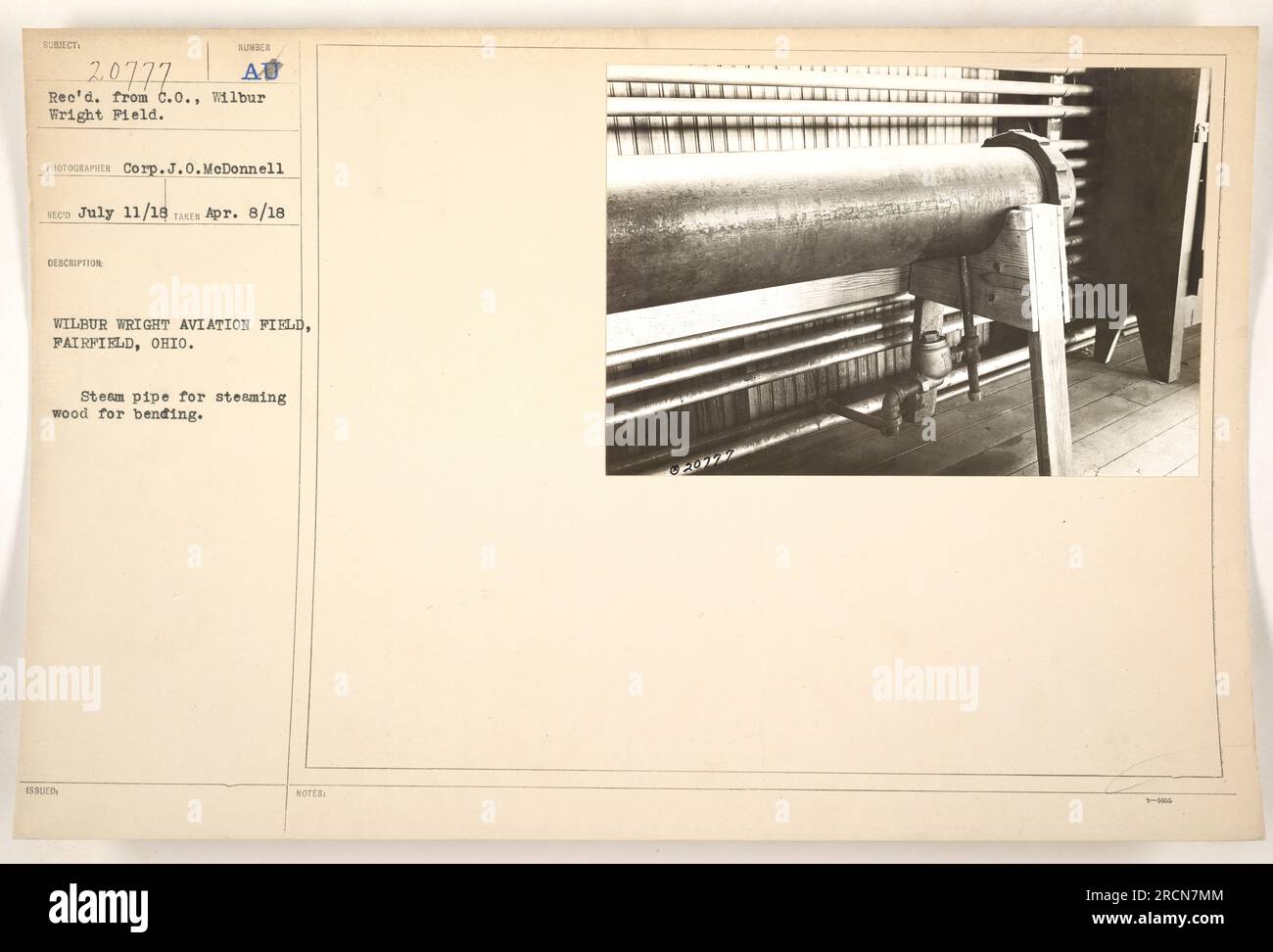 This image shows a steam pipe used for the purpose of bending wood at ...