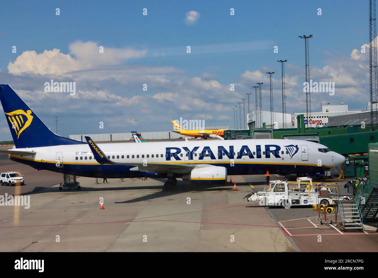 Irish ultra low-cost carrier Ryanair plane at Gothenburg-Landvetter ... Irish ultra low-cost carrier Ryanair plane at Gothenburg-Landvetter ...