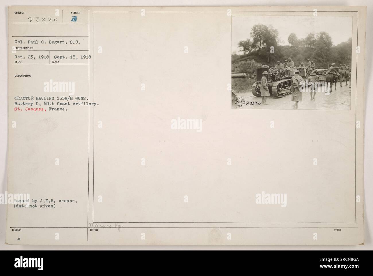 World war one artillery tractor hi-res stock photography and images - Alamy