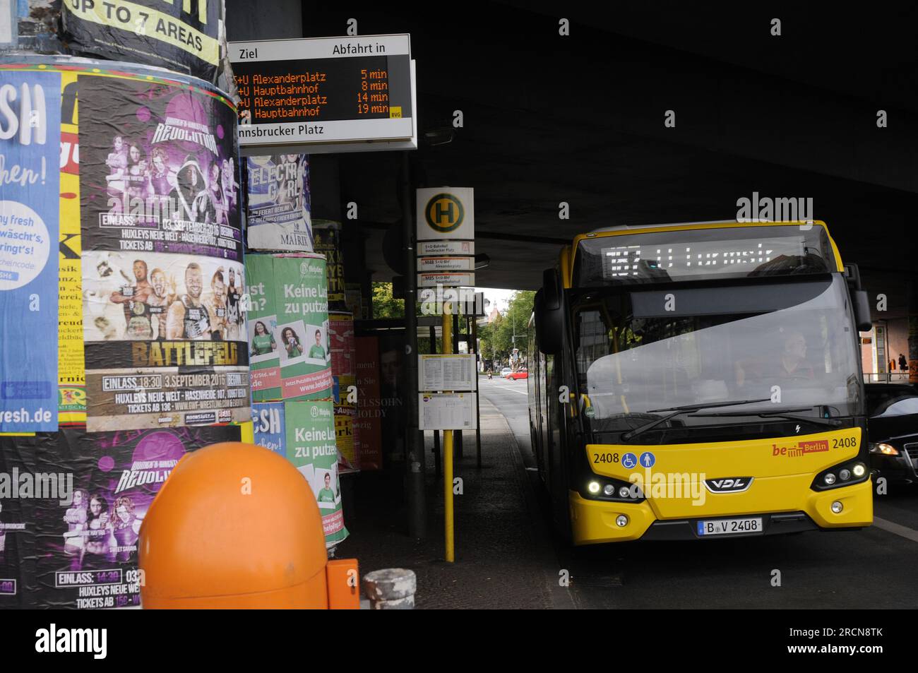 Berlin - Germany 14 August 2016-Berlin bus transportation system nr.187 ...