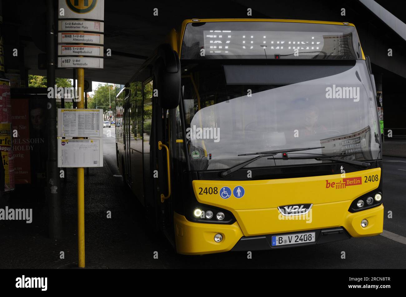 Berlin - Germany 14 August 2016-Berlin bus transportation system nr.187 ...