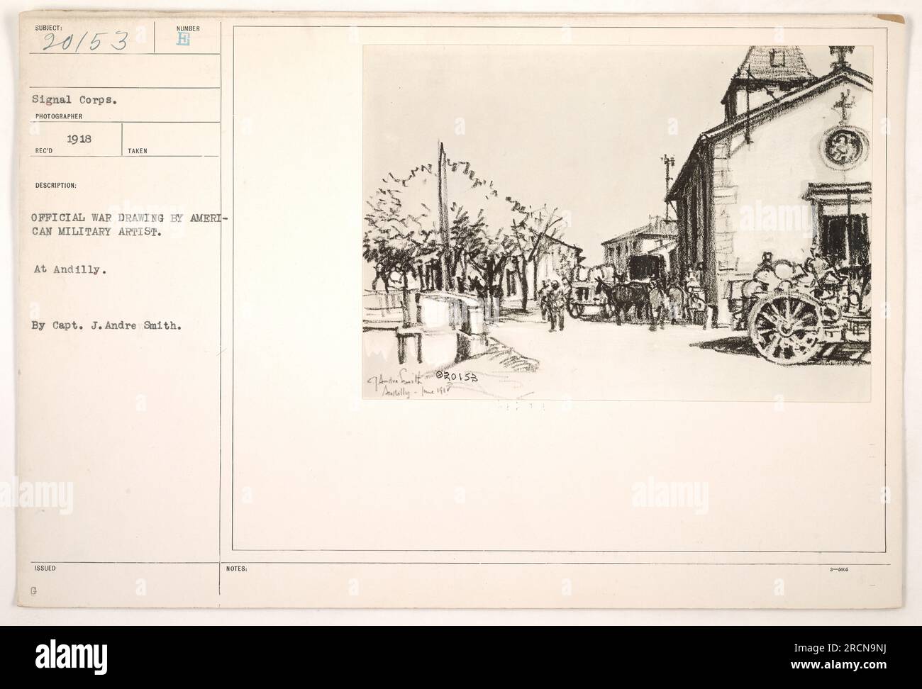 Soldiers from the Signal Corps in Andilly, 1918. This official war ...