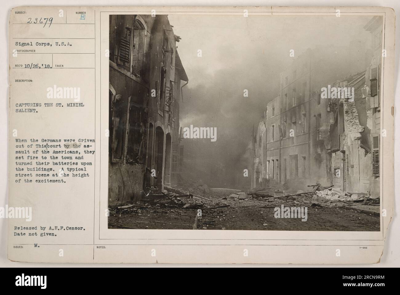 Which was set on fire during the german retreat hi-res stock ...