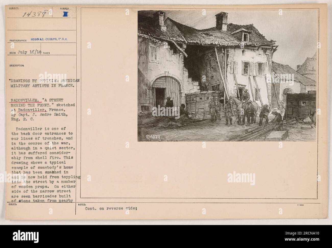 Caption: "A drawing by Capt. J. Andre Smith shows a damaged home in ...
