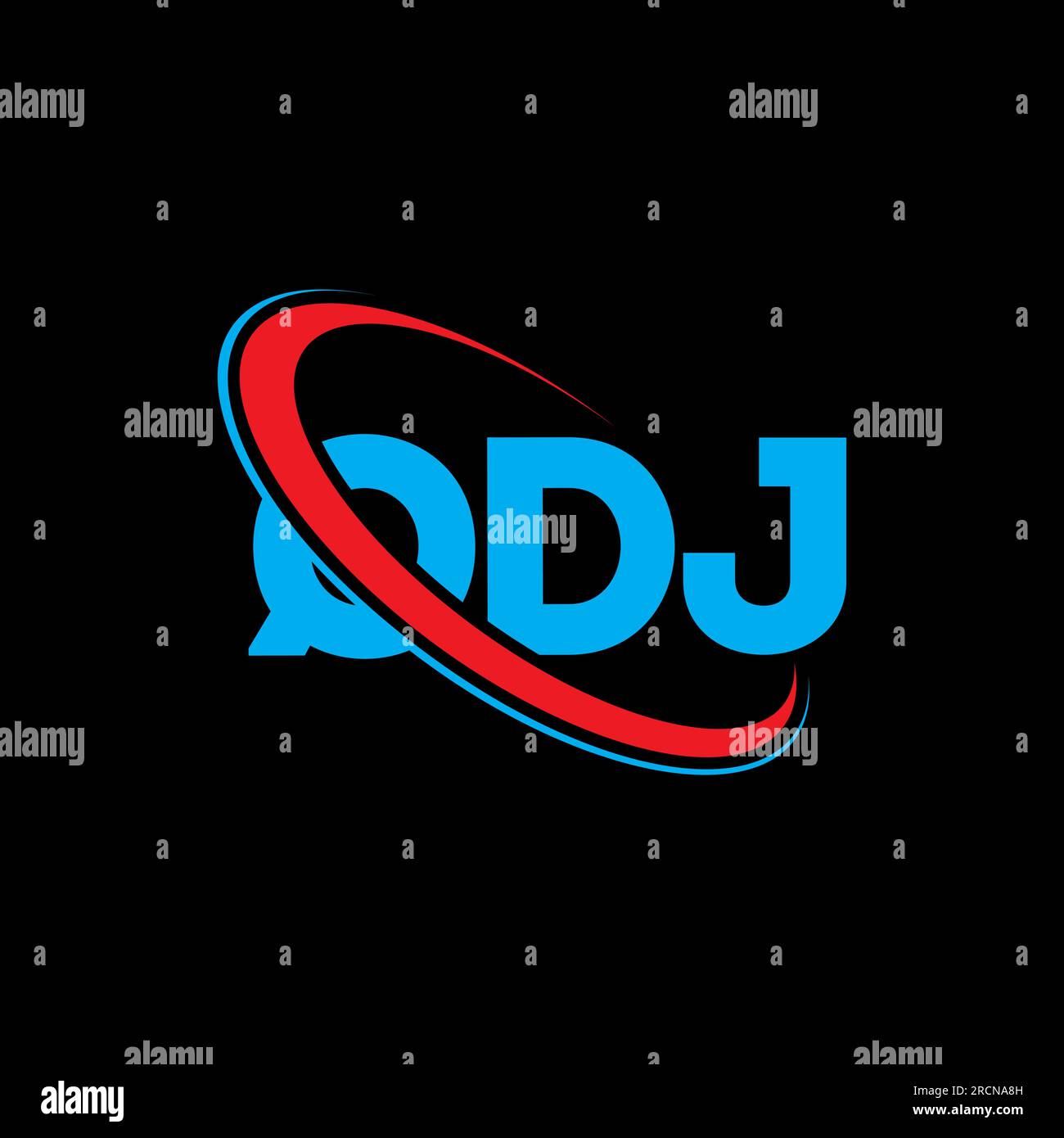 QDJ logo. QDJ letter. QDJ letter logo design. Initials QDJ logo linked ...