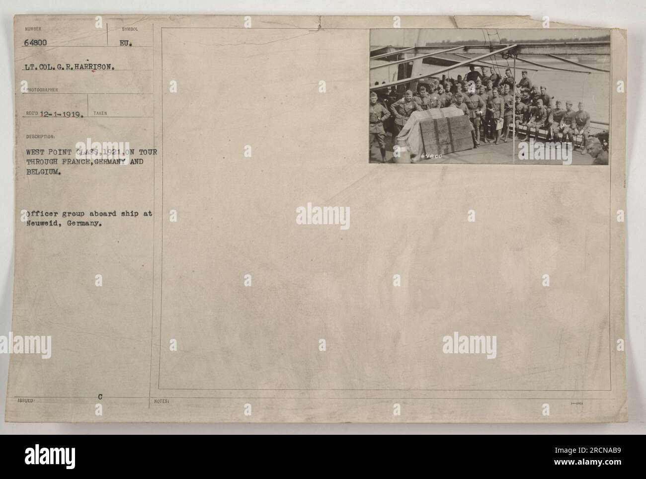 "West Point Class of 1921 on tour through France, Germany, and Belgium ...