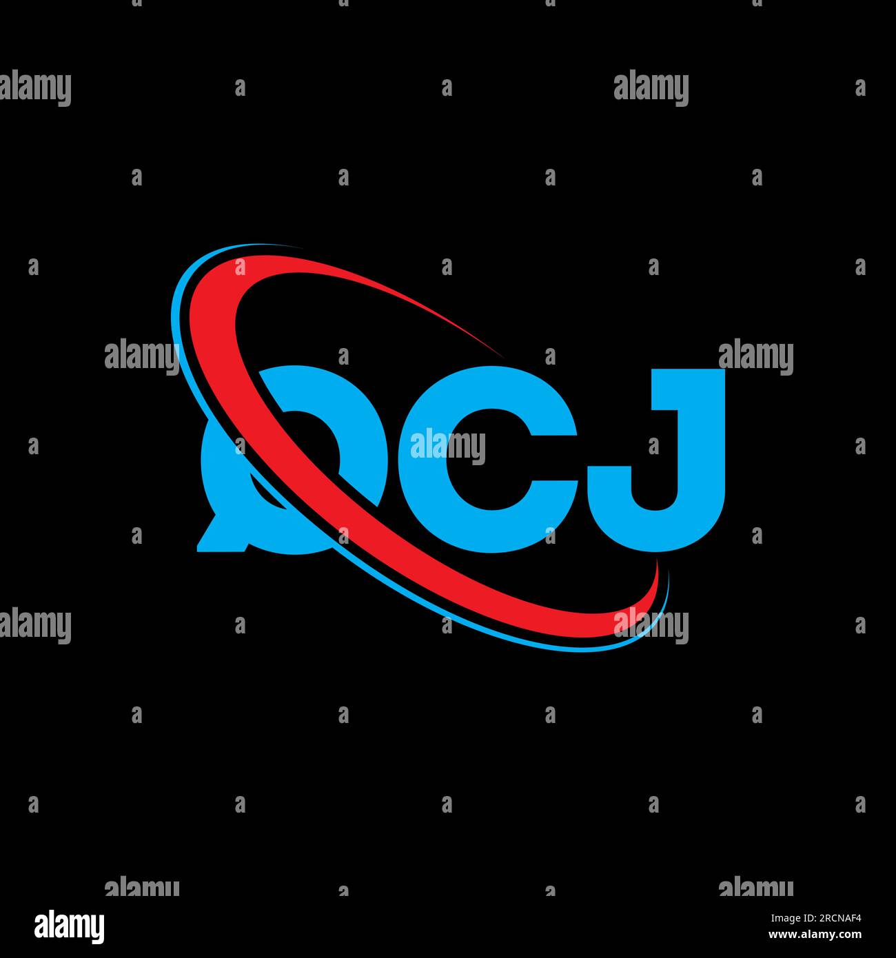 QCJ logo. QCJ letter. QCJ letter logo design. Initials QCJ logo linked ...
