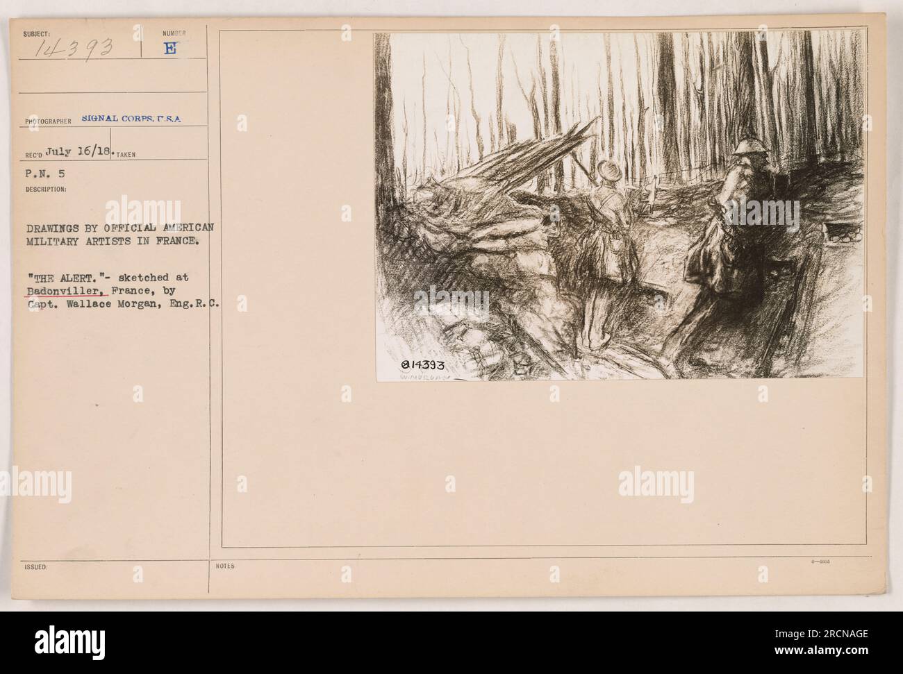 Caption: "Soldiers on high alert in Badonviller, France during World ...