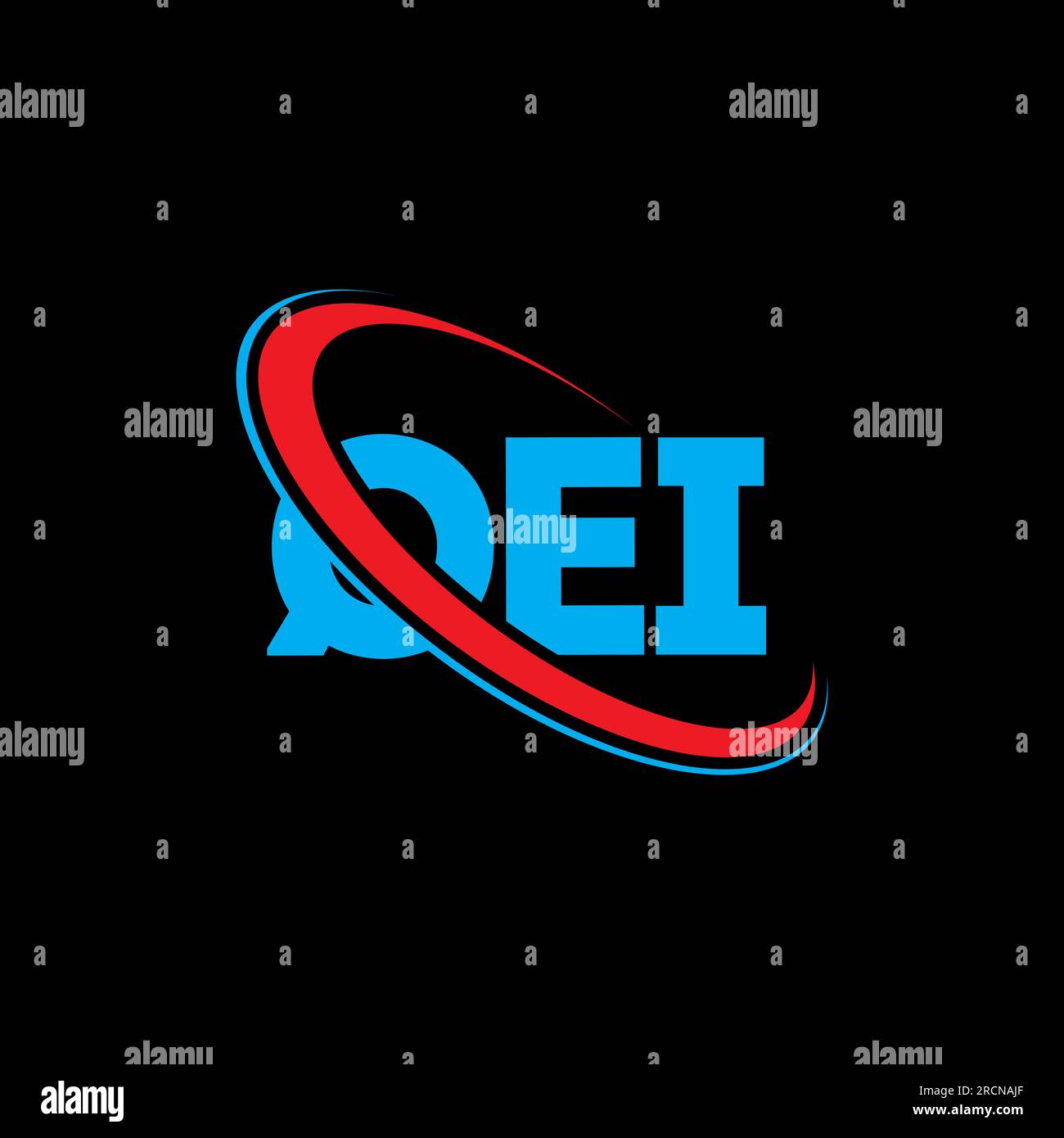 QEI logo. QEI letter. QEI letter logo design. Initials QEI logo linked ...